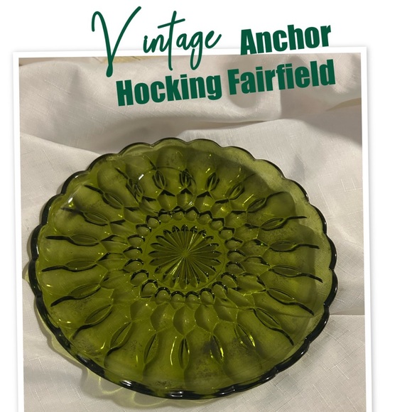 Anchor Hocking | Dining | Anchor Hocking Fairfield Green Glass Plate ...